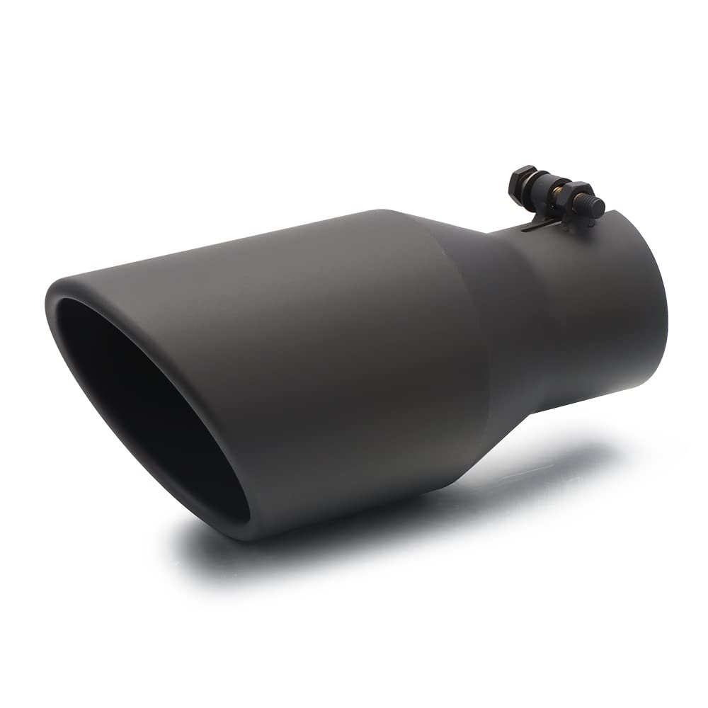 Snapklik.com : LCGP 2.5 Inch Inlet Exhaust Tip, 2.5 X 4 X 9Black ...
