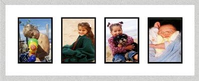 Amazon.com - Silver Collage Frame with 4 Openings for 6 x 8 Photos ...
