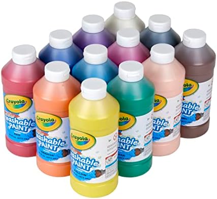 Amazon.com: Crayola Washable Paint (12ct), Bulk Paint Set for Kids ...