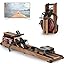 JOROTO MR280 Water Rowing Machine for Home Use, Oak Wood Foldable Rower ...