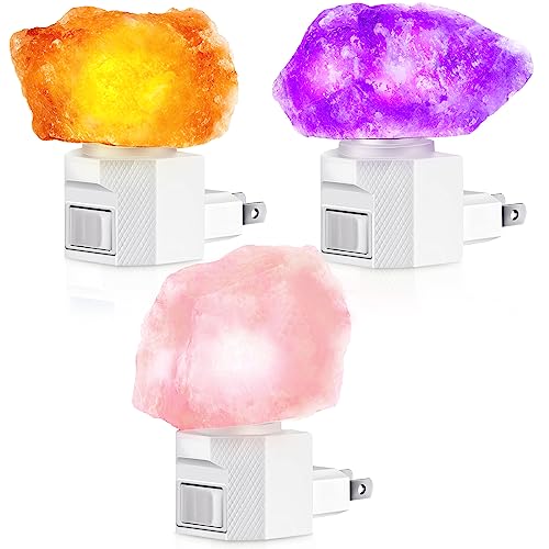 3 Pack Himalayan Salt Lamp Night Light Crystal Night Light Salt Lamp ...
