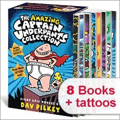 The Amazing Captain Underpants Collection Books Boxed Set 1-8 plus ...
