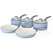 Swan SWPS5020BLN Retro 5 Piece Aluminium Pan Set with Glass Lid, Non ...