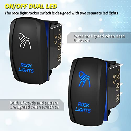 Snapklik.com : Joinfworld Rock Light Switch 12V Waterproof Blue LED ...