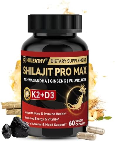 Amazon.com: HIILEATHY Shilajit for Men Women, Shilajit w/Vitamin D3 K2 ...
