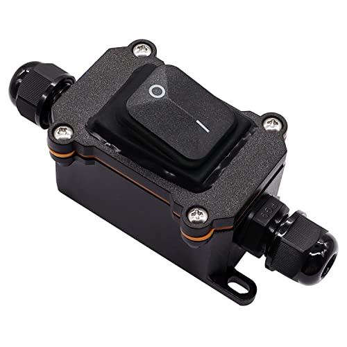 Snapklik.com : Hmknana IP67 Waterproof Inline Cord Switch 16A/250V 20A ...