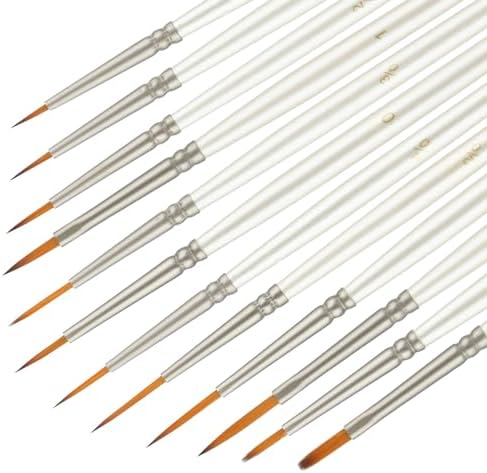 Prasacco 12 Stück Pinsel Klein Set, Detail Feine Pinsel Set Micro ...