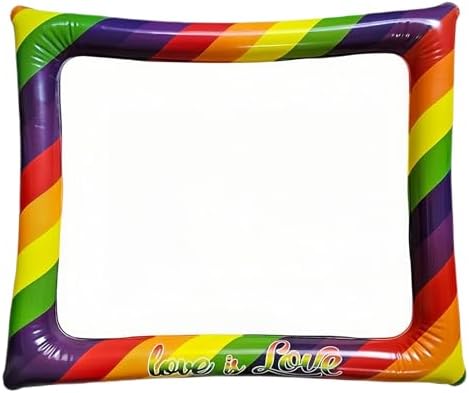 Henbrandt 1x Inflatable Rainbow Frame 80cm x 60cm Photo Booth Selfie ...
