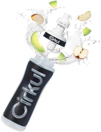 Amazon.com: Cirkul 22oz. Black Plastic Grip Squeeze Water Bottle ...