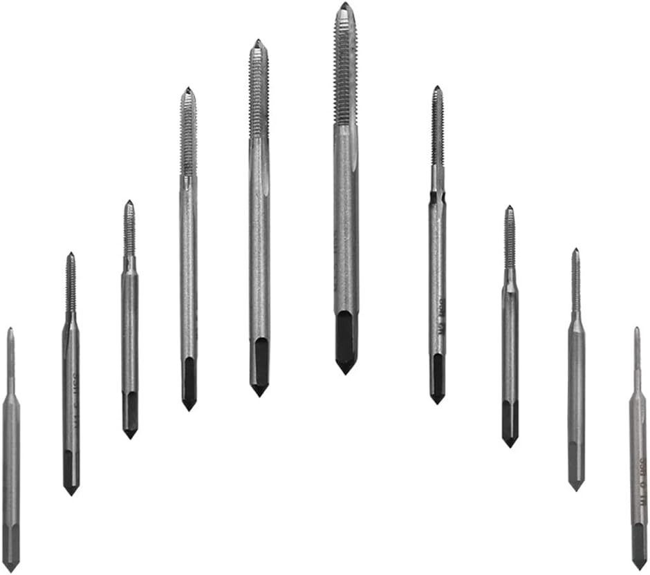 Bestgle 10 Pcs Mini Hand Taps Set Screw Drill Tap Metric Thread Wire ...