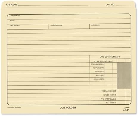NextDayLabels - Classic Manila File Jacket 10” x 12” Job Folders ...