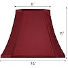 GO&SO Square Cut Corner Lampshades Burgundy Red, 8x14x11 Inch Medium ...