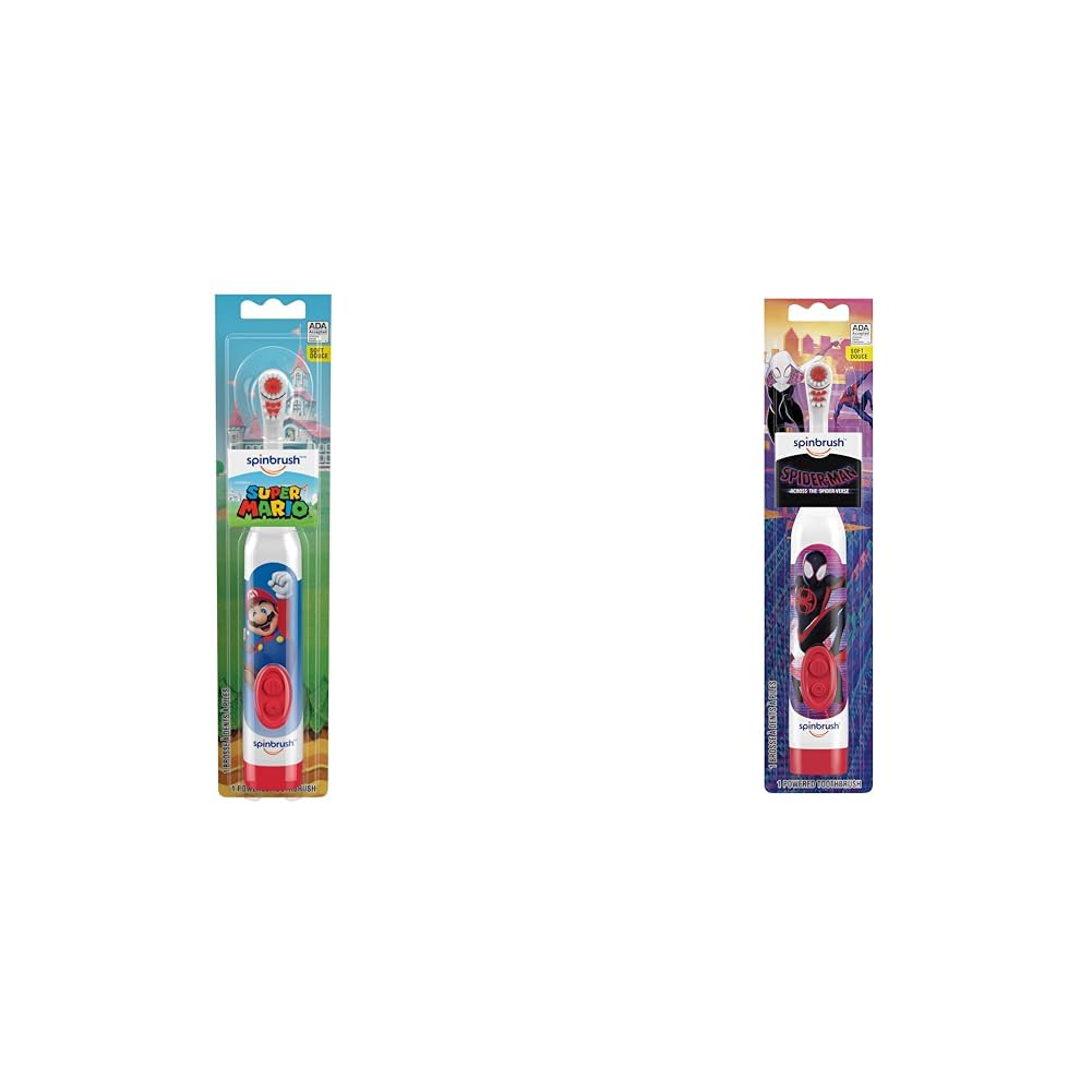 Amazon.com: Spinbrush Super Mario Kid’s Electric Battery Toothbrush ...