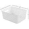 Amazon.com: Nicesh 6-Pack White Plastic Small Storage Baskets, 10" x 7. ...