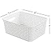 Amazon.com: NICESH 6-Pack White Plastic Small Storage Baskets, 10" x 7. ...