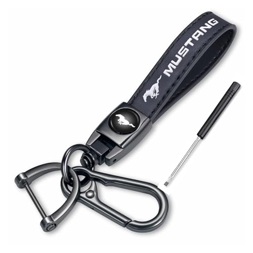 Snapklik.com : BUXTOM 360Rotation Leather Car Key Chain, For Mustang ...