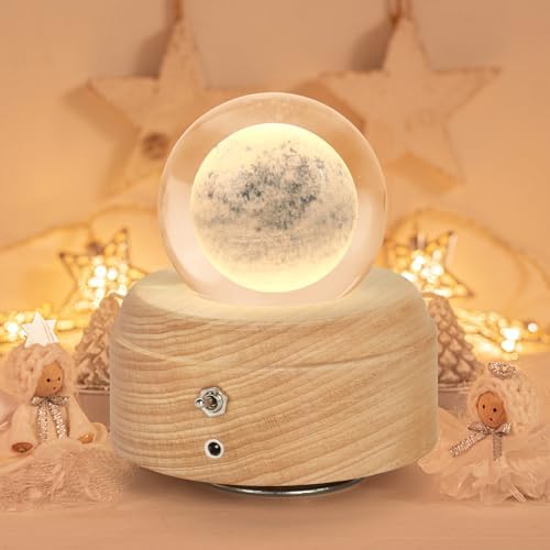 Amazon.com: Ulable Music Box – Moon Crystal Ball Music Boxes with ...