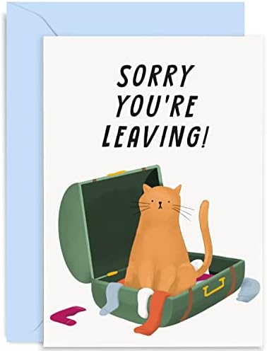 Old English Co. Cute Colleague Leaving Card for Him Her - 'Sorry You're ...