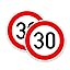 Pack of 2 Limited to 30 mph Speed Stickers(150 mm) with Waterproof ...