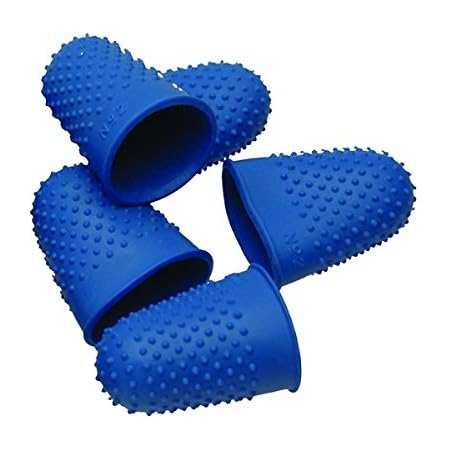 Finger Cones Thimbles Medium - Pack of 12 Studded Rubber Size 1 Medium ...