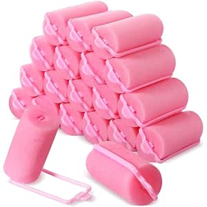 Amazon.com : Geyoga 18 Pieces Sponge Hair Rollers Large Soft Foam Hair ...