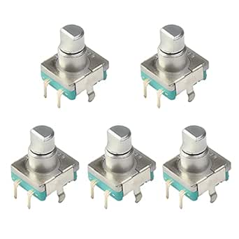 Fielect 5Pcs EC11 Rotary Encoder Code Switch 10mm Shaft Digital Potentiometer 7 Pins : Amazon.in ...