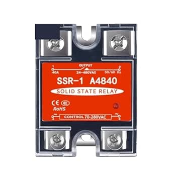 Solid State Relay 10A 25A 40A Single Phase Module 70-280V AC Input 24-480V AC Output SSR-10AA ...