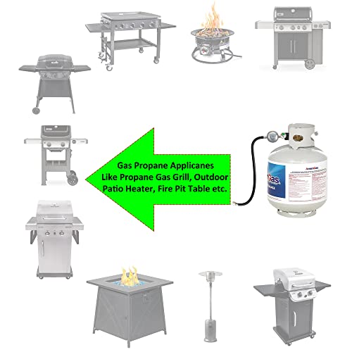 STYDDI 6 Feet Low Pressure Propane Regulator and Hose with Propane Tank ...