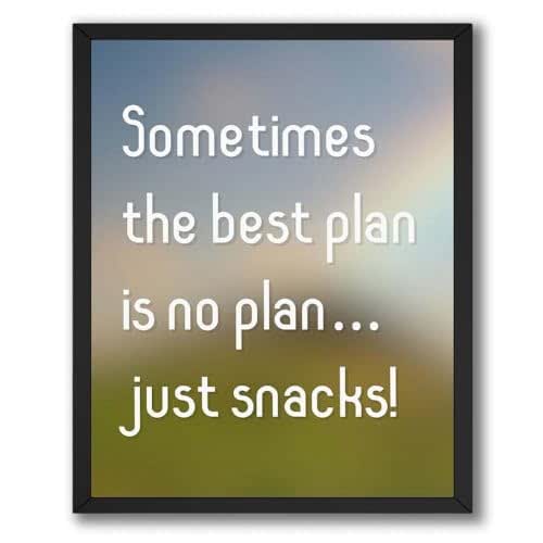 Amazon.com: InkFlow Posters No Plan Just Snacks Poster - Quirky Food ...