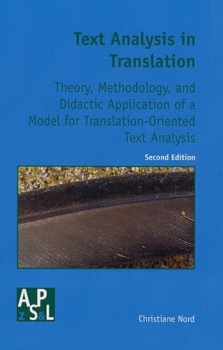 Text Analysis in Translation: Theory Methodology, and Didactic ...