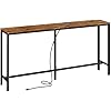 Amazon.com: SUPERJARE Console Table with Outlet, 63 Inch Sofa Table ...