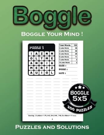 Amazon.com: Boggle 5x5 Puzzle Book Vol. 2: Boggle Your Mind! , Enjoy ...