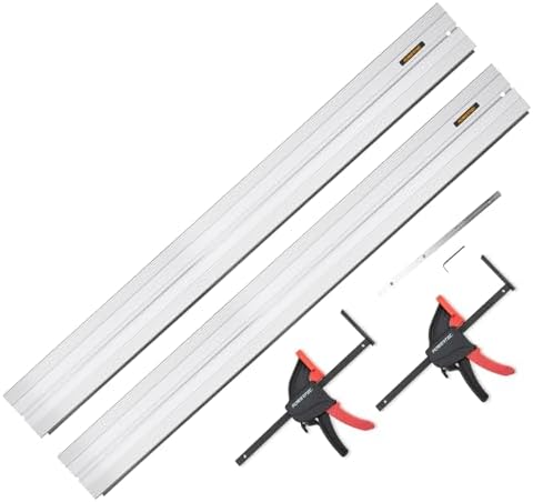 POWERTEC 110" Track Saw Guide Rail Kit for Bosch | Includes 2x55 Guide ...