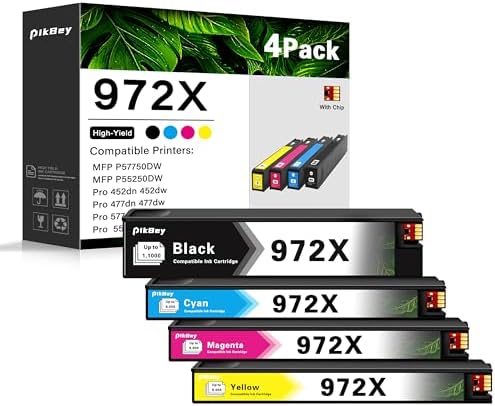 Amazon.com: 972X High Yield Ink Cartridges (4-Pack, Black/Cyan/Magenta ...