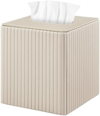 Amazon.com: XNONE PU Leather Tissue Box Cover Square Tissue Box Holder ...