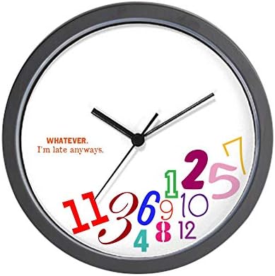 Amazon.com: Funny Whatever Wall Clock - Black Room Decor Gift : Home ...
