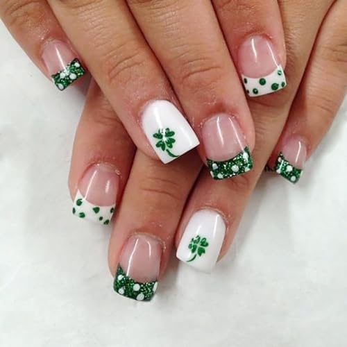 Amazon.com: 384 Pieces 16 Pack St Patrick's Day Press on Nails Short ...