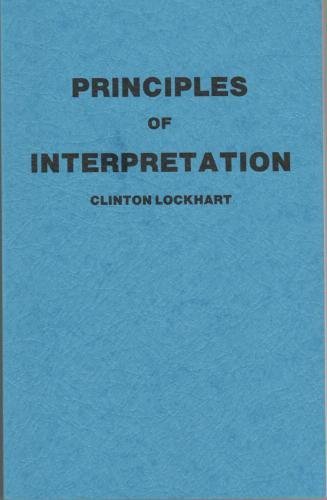 Principles of Interpretation: As Recognized Genera: Books - Amazon.ca