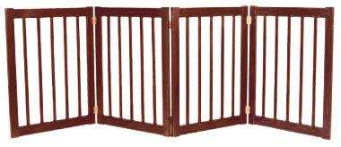 Amazon.com: 212 Main 32 Inch 4 Panel Free Standing EZ Gate - Mahogany ...