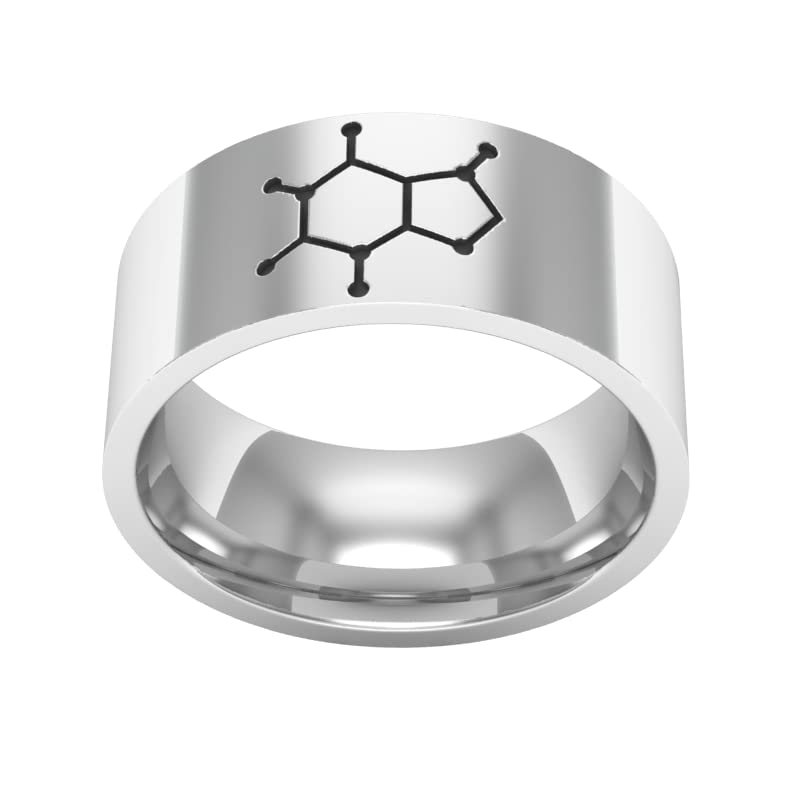Amazon.com: Caffeine Molecule Ring, Coffee Molecule Ring, Chemistry ...