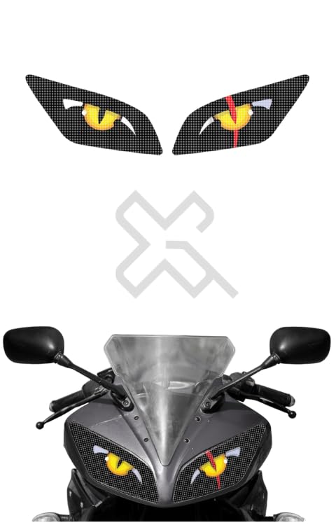 Eye Design Headlight Sticker for R15 V2 by Grayfixx : Amazon.in: Car ...