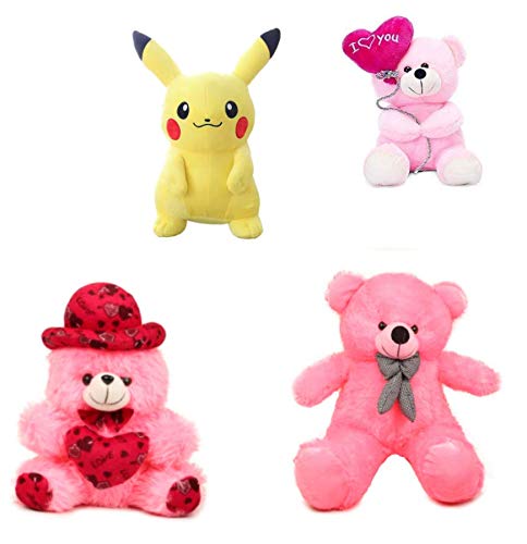 NKL Soft Lovable Teddy Bear Pink 3 Feet (90 cm) +30cm Balloon Teddy ...