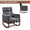 Amazon.com: Yaheetech Living Room Rocking Chair, Polyester Upholstered ...
