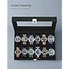 Amazon.com: SONGMICS Watch Box, 12-Slot Watch Case with Large Glass Lid ...