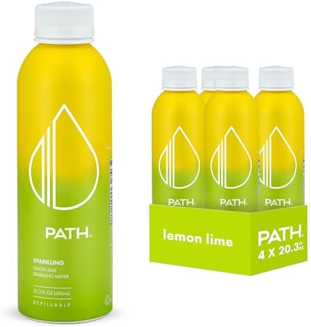 Amazon.com: PATH Lemon Lime Flavored Sparkling Water - Ultra-Purified ...