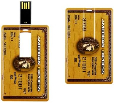 Amazon.com: 32GB Credit Card Model USB Flash Drive,Business Yellow Card ...