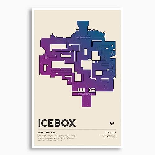 Amazon.com: Icebox Map Poster, Unframed, Premium Photo Paper - Perfect ...
