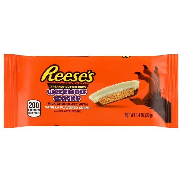 Amazon.com : HAL REESE'S Werewolf Tracks Peanut Butter Cup (Milk ...