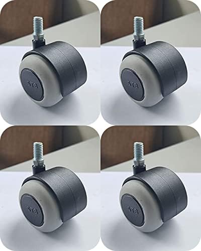 KindleArt Heavy Duty Alloy Thread Twin Caster Wheels Tyres Suitable for ...