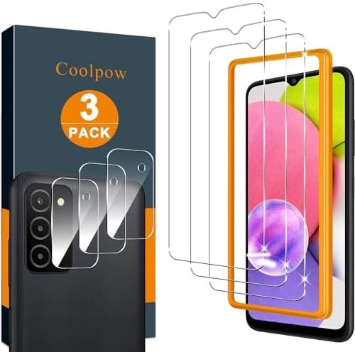 Amazon.com: Coolpow 【3+3 Pack】 Designed for Samsung A03s Screen ...